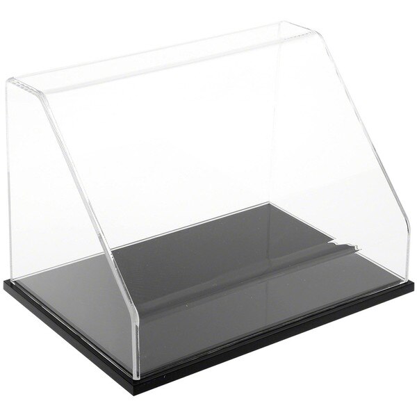 Plymor Clear Acrylic Slanted Front Display Case with Black Base, 12" W ...