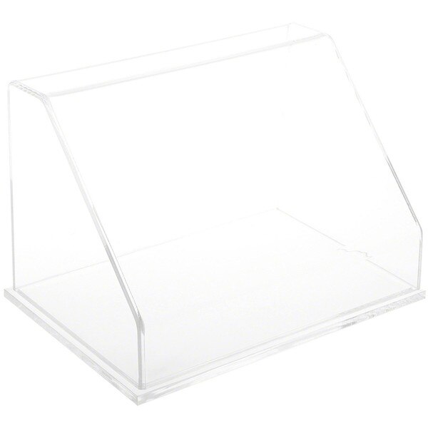 Plymor Clear Acrylic Slanted Front Display Case with Base, 12" W x 8" D ...