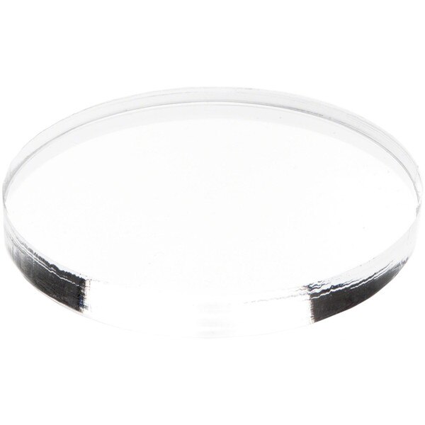Plymor Clear Acrylic Round Standard-Edge Display Base, 3