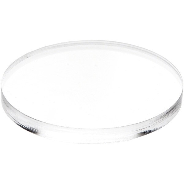 Plymor Clear Acrylic Round Standard-Edge Display Base, 4