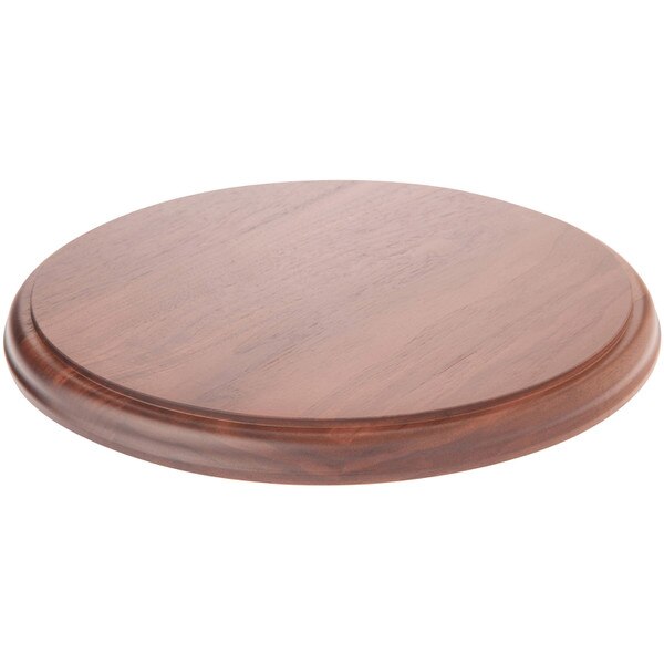 Plymor Solid Walnut Round Wood Display Base with Ogee Edge, 10.75" W x ...