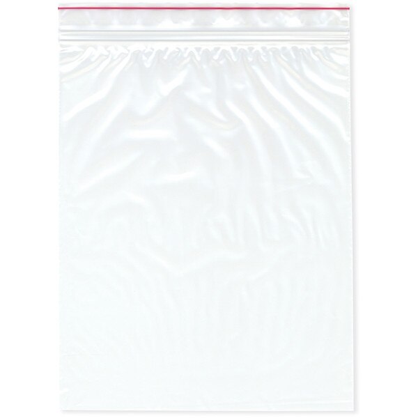 Minigrip Red Line 8" x 10" (Pack of 100), 2 Mil Double Zipper ...