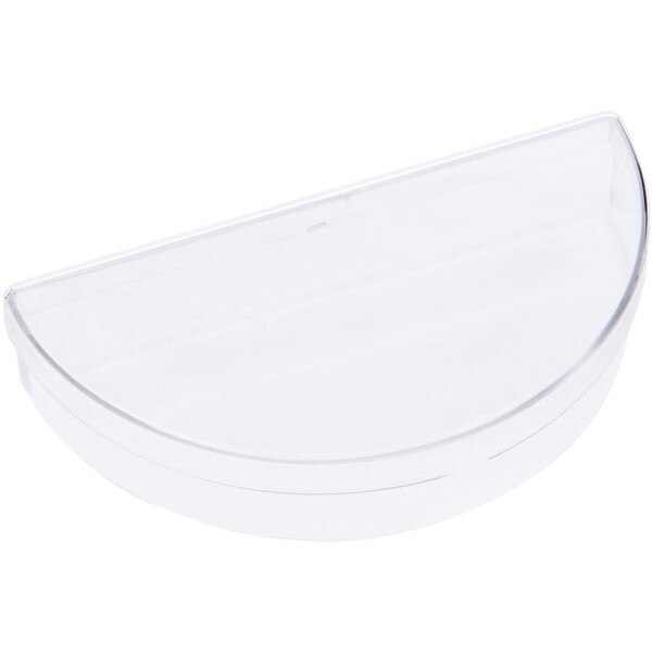 Pioneer Plastics 054C Clear Semi-Circle Plastic Container, 4.3125" W x ...